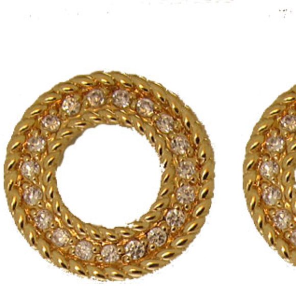 Infinity Earring | Jewelry | Gold Infinity Circle Earring Crystal ...